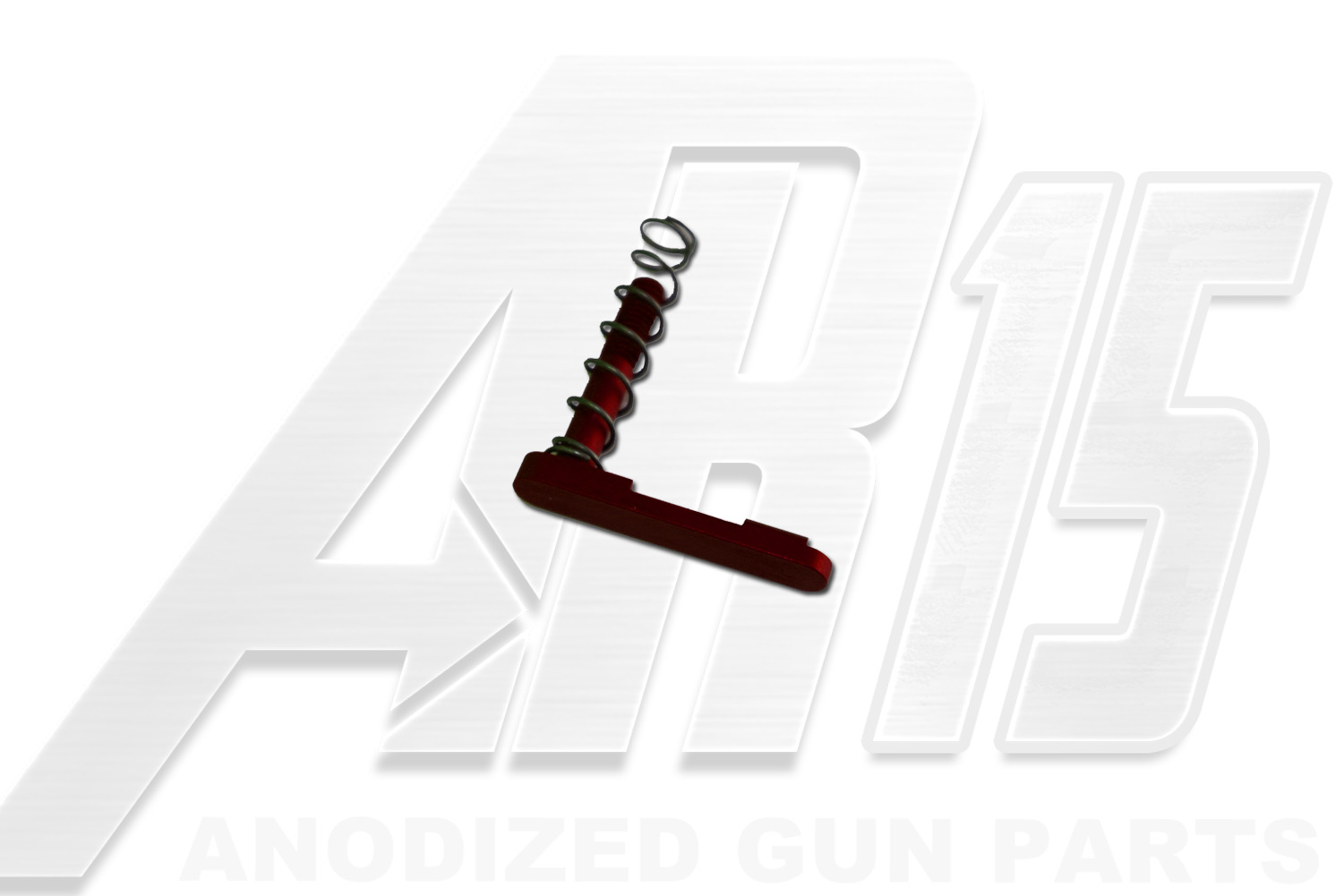 Red Anodized AR15 Magazine Catch with Spring - AR15 Anodized Gun Parts